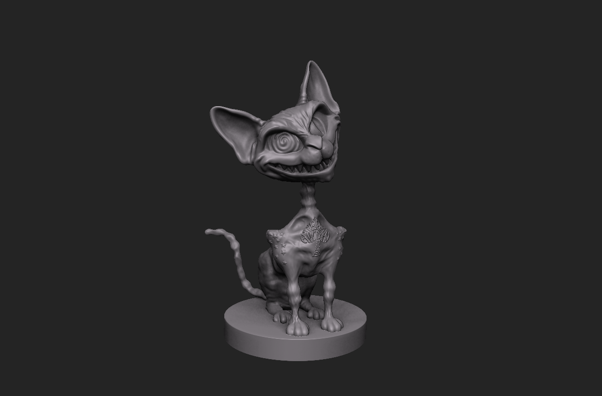 3d File Cheshire Cat Creepy Alice In Wonderland・3d Print Design To